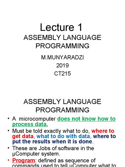 Microcontroller Ppt 1 Pdf Computer Program Programming