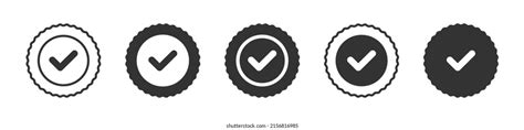 Set Check Marks Icons Profile Verification Stock Vector Royalty Free 2306020371 Shutterstock