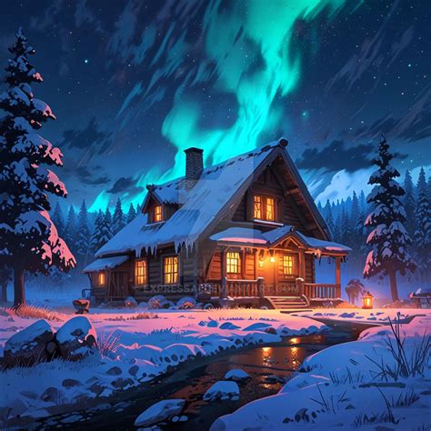 Aurora Cabin Retreat By Expressai On Deviantart
