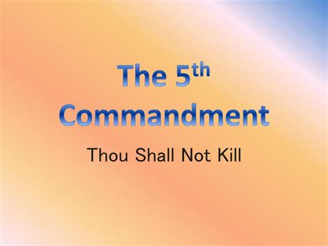 5th Commandment