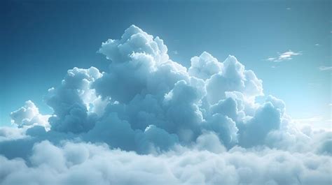 Innovative And Creative Cloud Technology Abstract Digital Art With Glossy Cloud Computing Themes