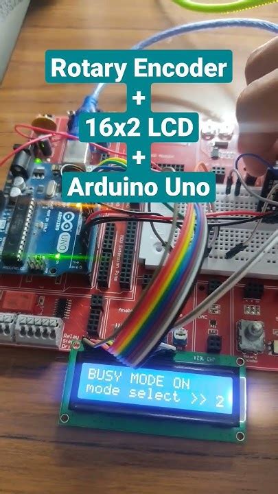 Rotary Encoder 16x2 Lcd Arduino Uno Youtube
