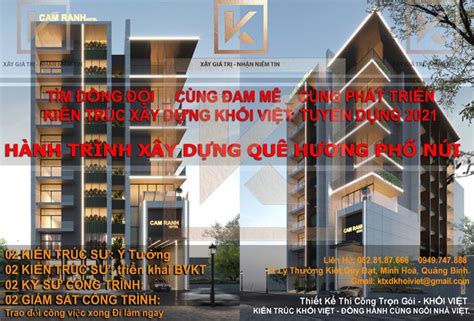 Tuyển Dụng 2021 Kiến Trúc Xây Dựng KhỐi ViỆt