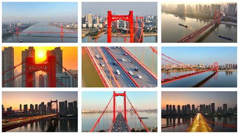 【4k高清原创】武汉鹦鹉洲长江大桥 视频素材下载