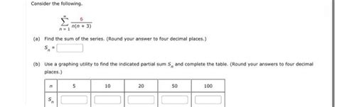 Consider The Following N N N A Find The Sum Chegg