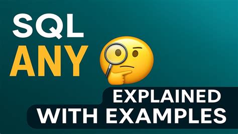 Can You Really Simplify Your Sql Queries Using Any Youtube
