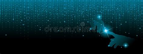 digital data visualization binary number stock illustration