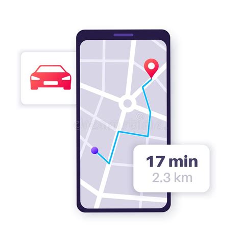 Gps Navigation In Smartphone Stock Illustration Illustration Of Design Screen 272316086