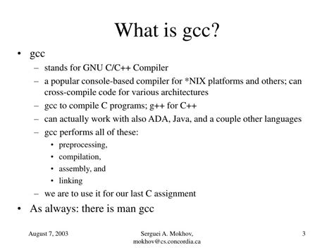 Ppt Gcc Tutorial Powerpoint Presentation Free Download Id351811