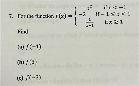 Solved For The Function Chegg Com