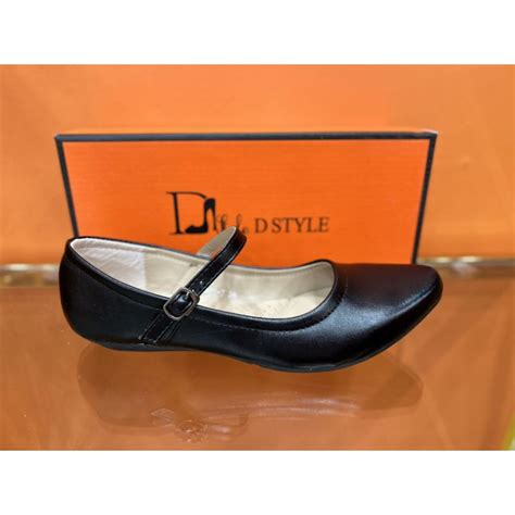 Dasen Cod 8801 Flat Black Shoes For Women Shopee Philippines