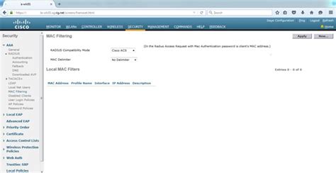 my network lab cisco wlc mac filtering