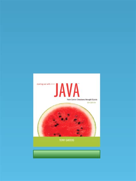 Ebook Starting Out With Java From Control Structures Through Objects