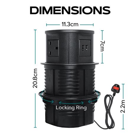 Retractable Pop Up Sockets Qi Wireless Charging Pad 4x Uk Plugs 2