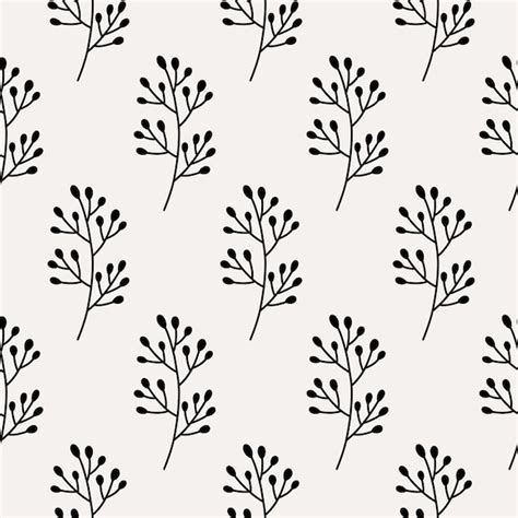 Premium Vector Minimalistic Botanical Seamless Pattern Floral Background Premium Vector Minimalistic Botanical Seamless Pattern Floral Background