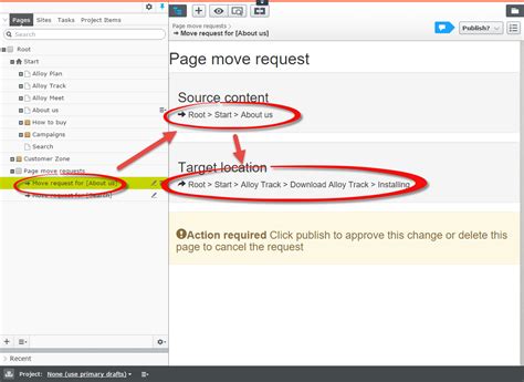 approvals for moving content in the episerver page tree updated
