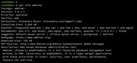 How To Install Adminer Database Administration Tool On Debian 12