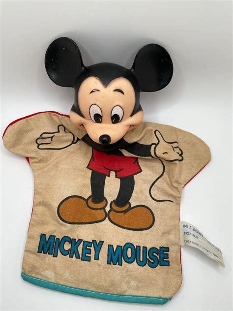 Vintage Mickey Mouse Hand Puppet Etsy