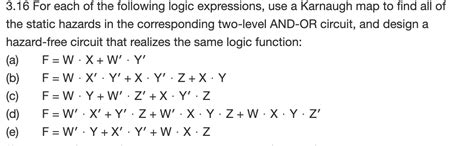 Solved 316 For Each Of The Following Logic Expressions Use