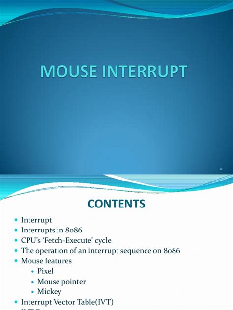 Mouse Interrupt Pdf Central Processing Unit Pointer Computer