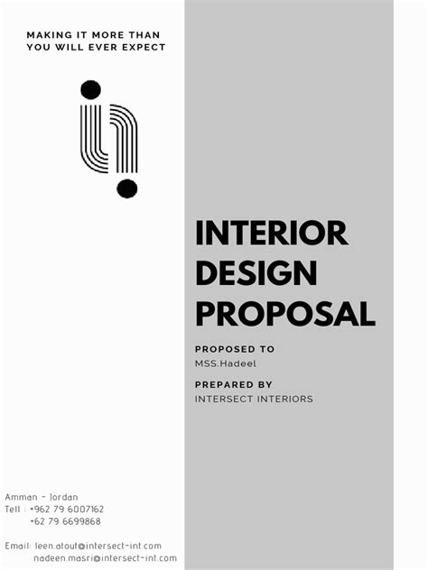 design proposal pdf pdf design interior design