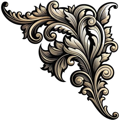 Ornamental Corner Design Element Premium Ai Generated Vector