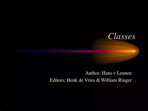 Ppt Classes Powerpoint Presentation Free Download Id1730055