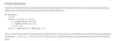 Solved Problem Statement Experiment With The Following Chegg Com