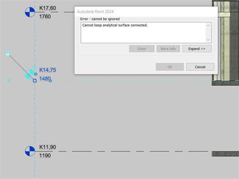 solved issue cannot keep analytical surface connected autodesk