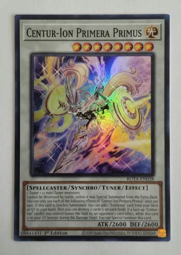 Yugioh Centur Ion Primera Primus Rota En Super Rare Meses Sin Inter S