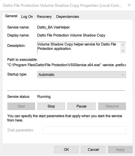 File Protection Server Configure Service