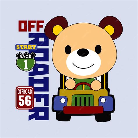 Premium Vector Small Off Roader Begin Racedesign Cartoon Vector Illustration