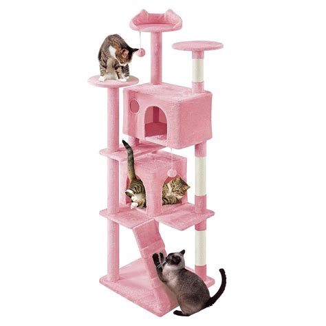 Extra Tall Cat Tree 80 Inch For Indoor Cats Multi Level Cat Tower With