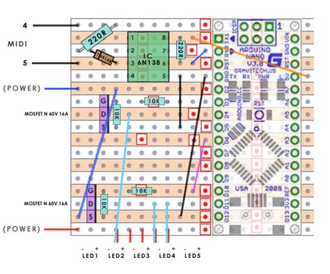 Midi Led Lights Via Nano Page 2 Leds And Multiplexing Arduino Forum
