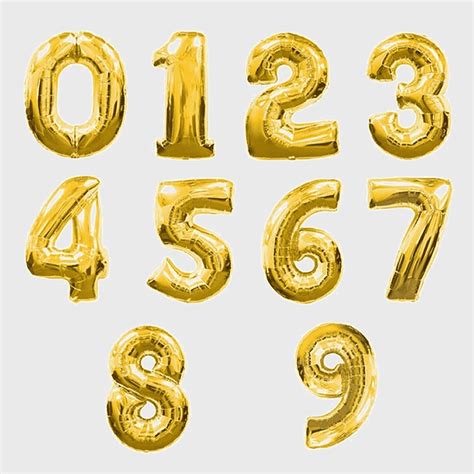 Gold Number Balloons Aluminium Foil Balloons Happy Birthday