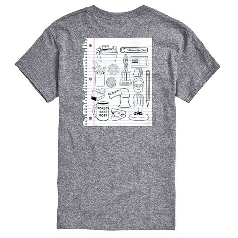 Mens The Office Notebook Scribbles Graphic Tee