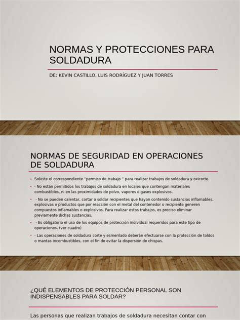 Normas Y Protecciones Para Soldadura Pdf Soldadura Construcción