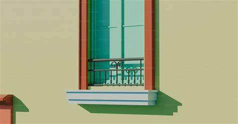 노란색 벽에 빨간색 프레임이 있는 녹색 창 사진 Unsplash의 녹색 이미지