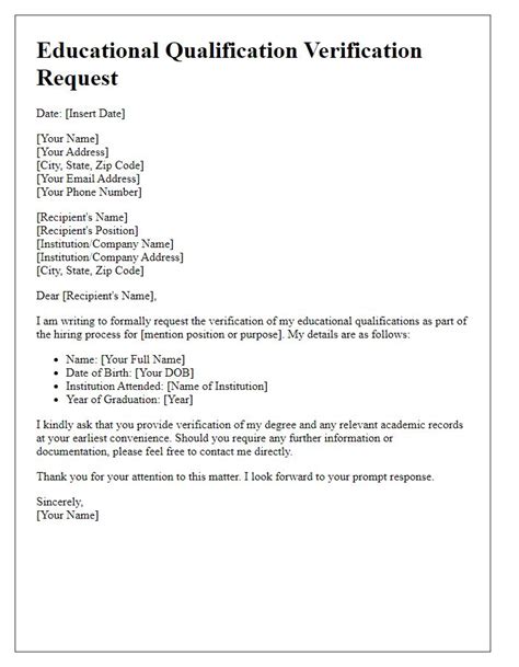 Letter Template For Educational Qualification Attestation Free Samples In Pdf Letterin