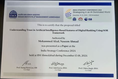 Mohammed Afzal On Linkedin India Strategy Conference 2024 Ai Digitalbanking Trust