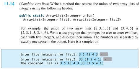 Solved I Ll4 Combine Two Lists Write A Method That