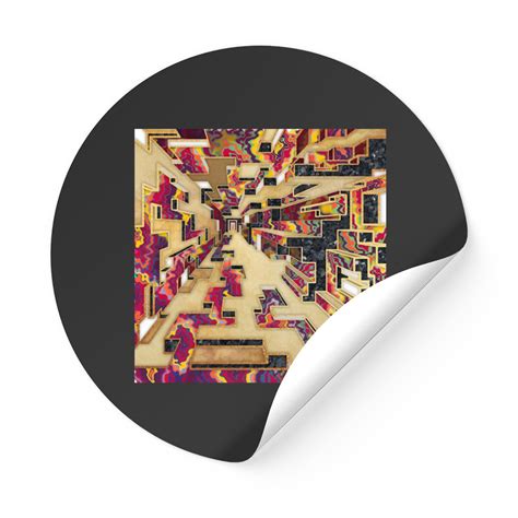 Angular Escher Surreal Stickers Sold By Gabriel Villena Sku 728123 Printerval