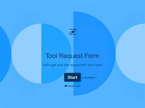 Tool Request Form Typeform Template