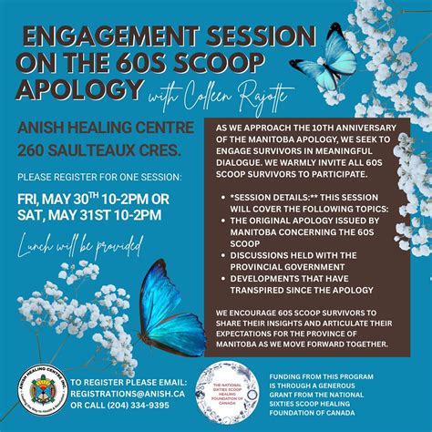 Anish Healing Centre Join The Conversation 60s Scoop Apology Engagement Sessions As We
