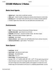CS188 CheatSheet Docx CS188 Cheat Sheet Table Of Contents Search