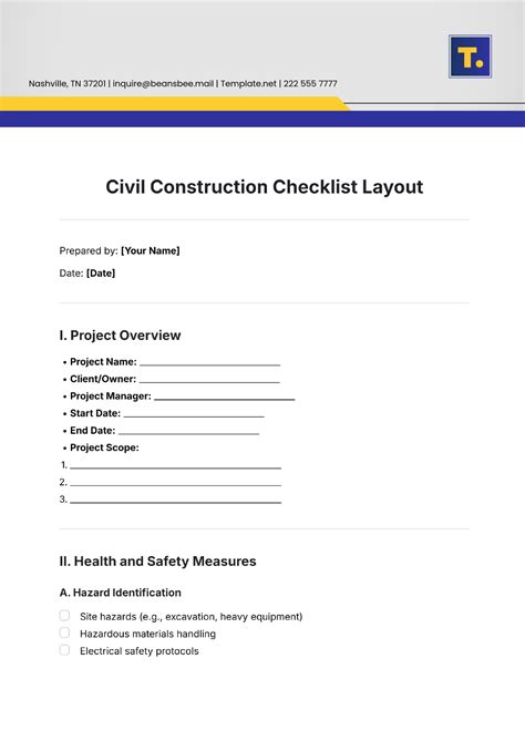 Free Construction Phase Plan Template To Edit Online