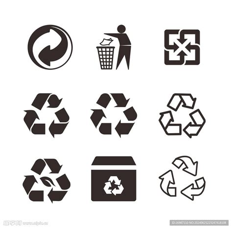 循环回收标设计图 公共标识标志 标志图标 设计图库 昵图网