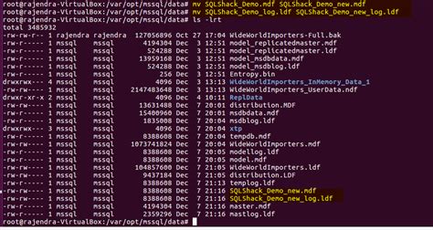 Renaming Logical And Physical File Names In Sql Server On Linux