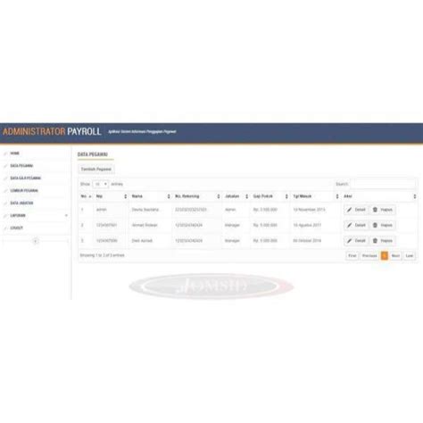 Jual Source Code Aplikasi Sistem Informasi Penggajian Pegawai Payroll Berbasis Php And Mysql Di