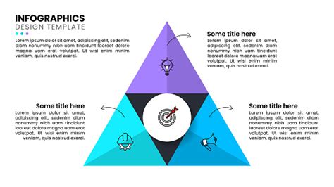 인포그래픽 템플릿입니다 3개의 아이콘과 텍스트가 있는 삼각형 개념에 대한 스톡 벡터 아트 및 기타 이미지 개념 그래프 다이어그램 Istock